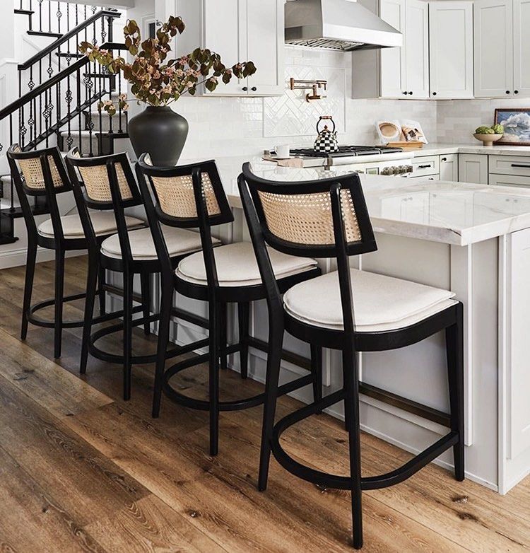 CHAPPEL Rustic Solid Wood Bar Stool / Dining Chair, Furniture & Home ...