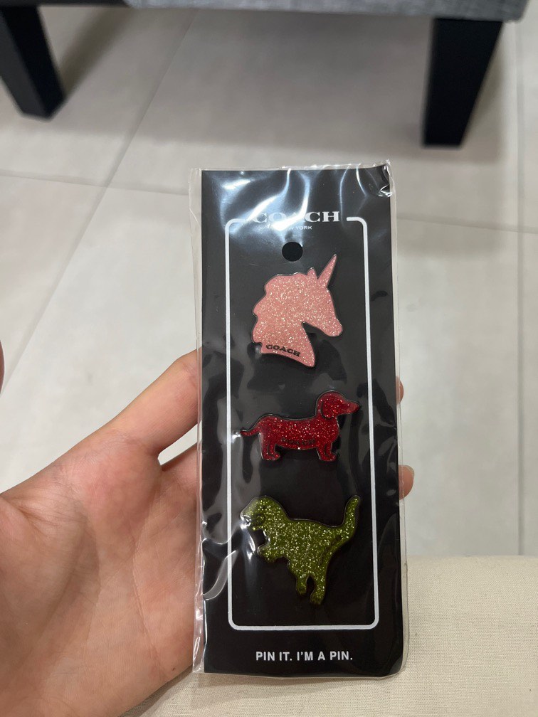 Coach Pins, Luxury, Accessories on Carousell