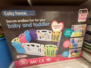 COBY FENCE 12+2 Fold Play Fence Starlight Playards, Babies & Kids, Baby ...