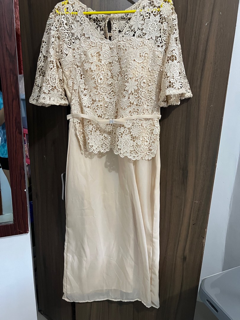 Cream Wedding dress for mother of the bride / Lace Dress, Women's ...