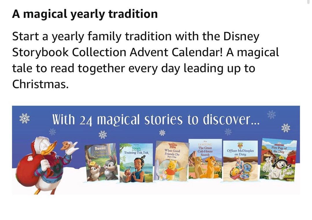 Disney: Storybook Collection Advent Calendar with 24 Books, 興趣及遊戲, 書本 ...