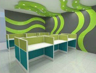 Dual Color Cubicles, Modular Partitions, Office Desk, Computer Desk ...
