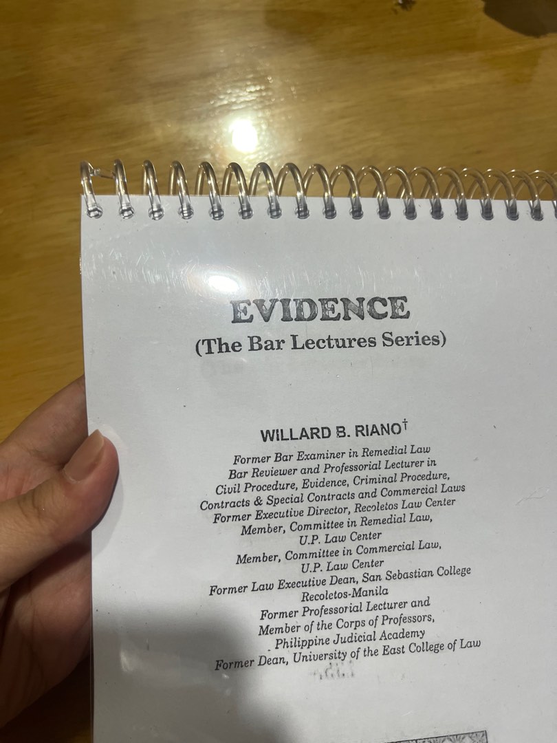 EVIDENCE RIANO 2022, Hobbies & Toys, Books & Magazines, Textbooks on ...