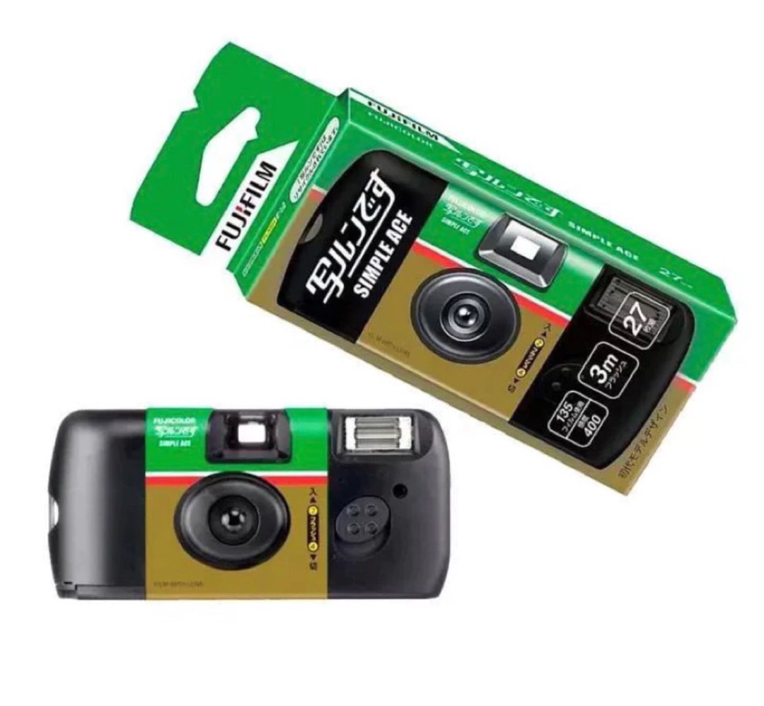 FUJIFILM Disposable Camera Simple Ace ISO 400 (27 Shots), Photography ...