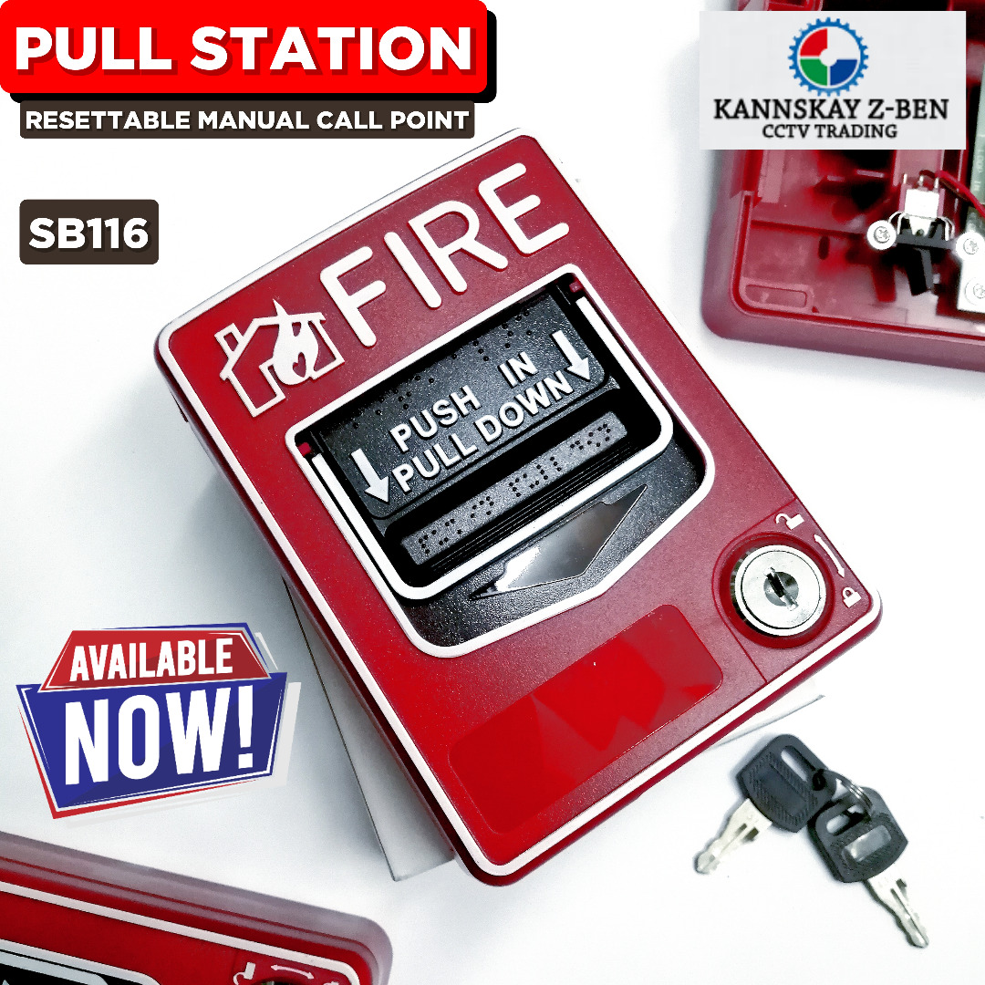Fire Alarm System Manual Call Point Button Fire Push In Pull Down ...