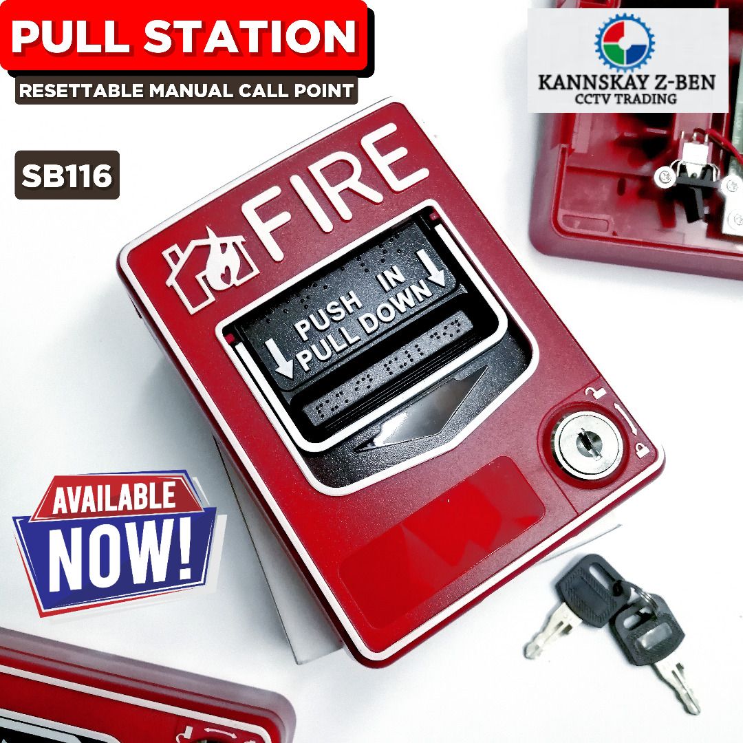 Fire Alarm System Manual Call Point Button Fire Push In Pull Down ...