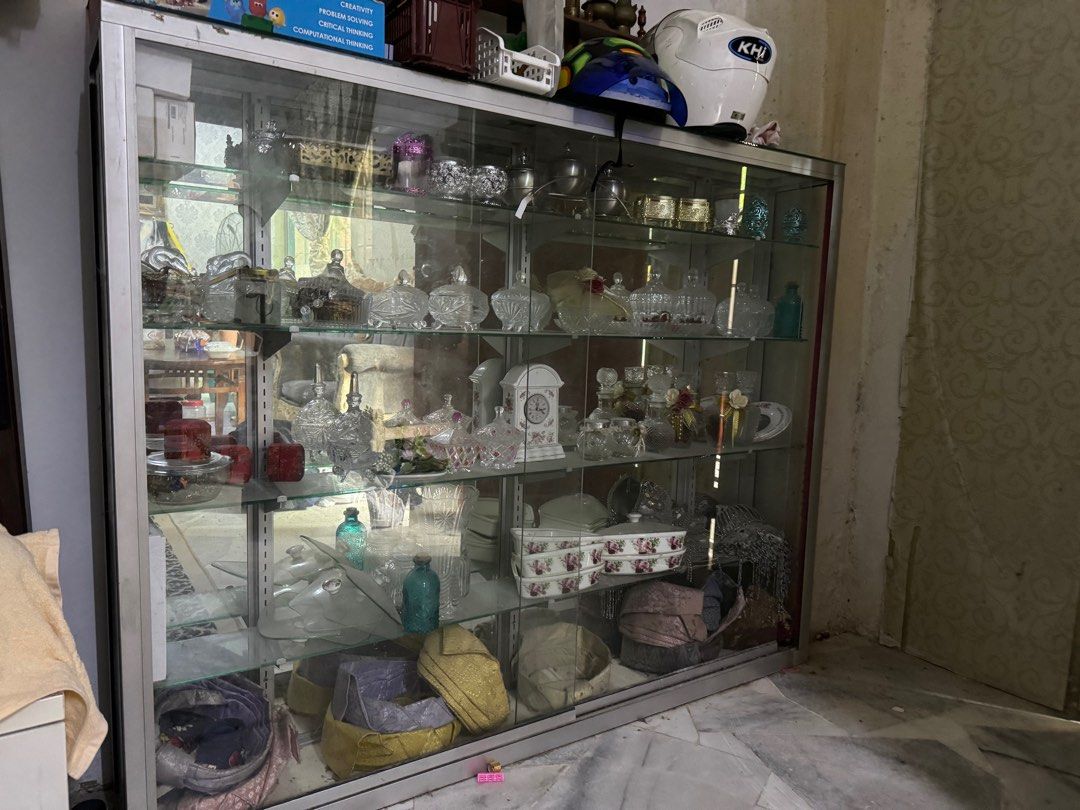 Glass display cabinet glass collector cabinet wall display shelf (SELF ...