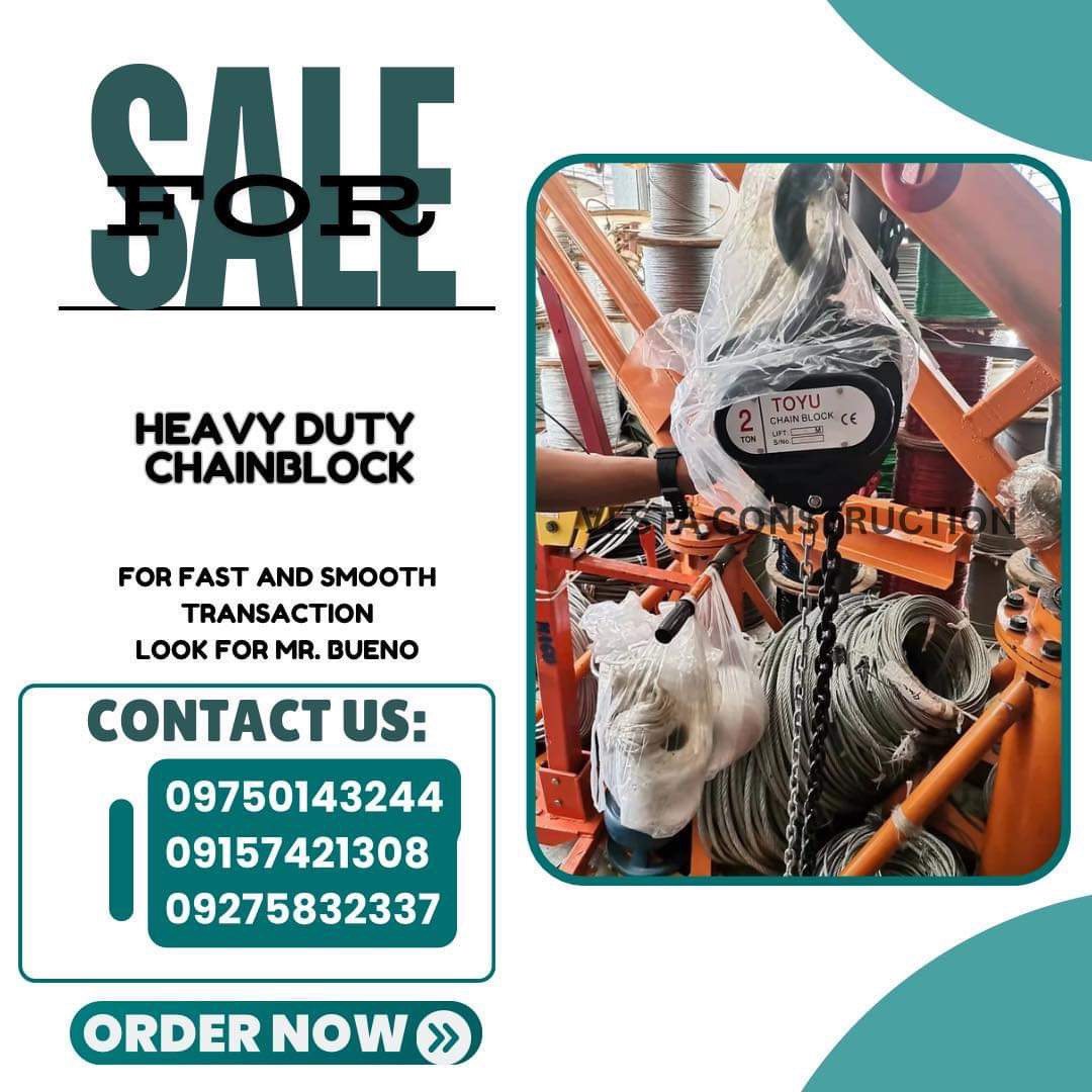 Heavy Duty Chain Block, Commercial & Industrial, Construction Tools ...