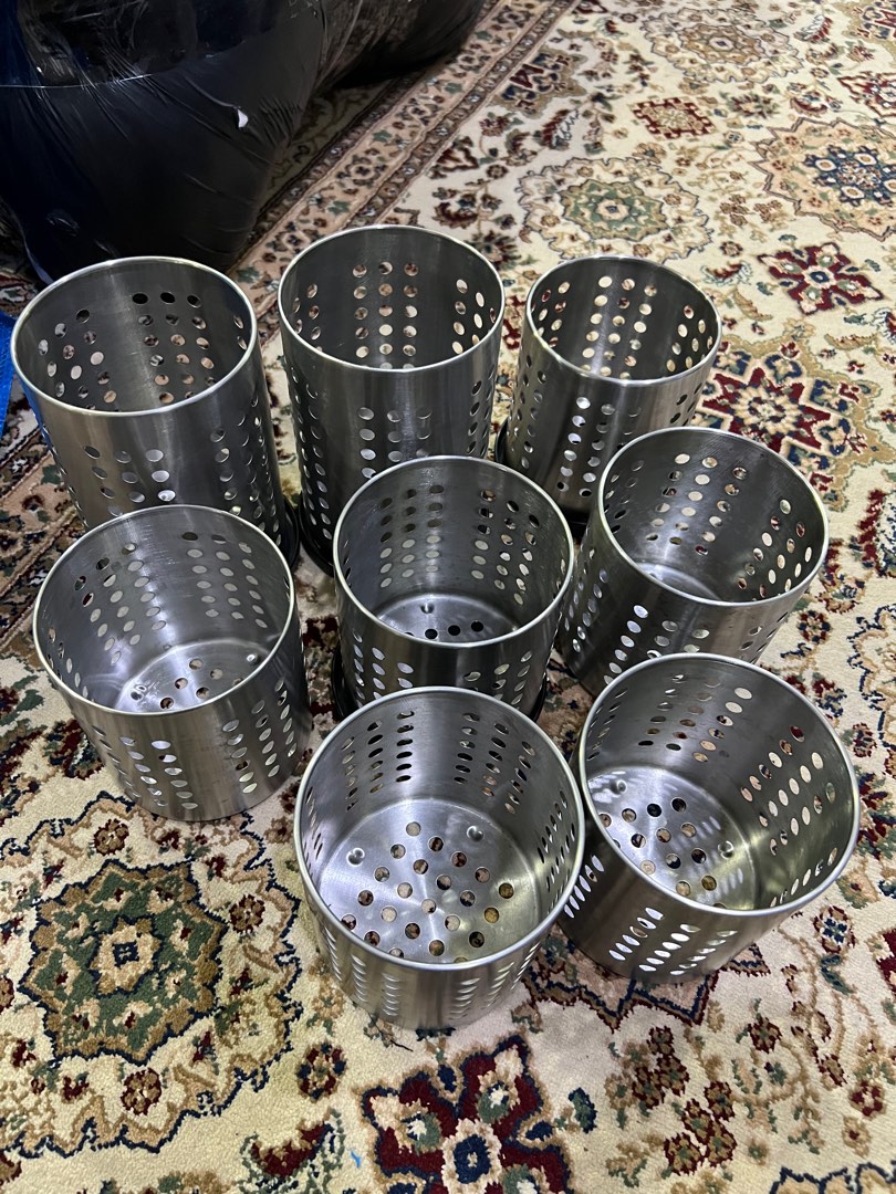 IKEA ORDNING Kitchen utensil rack stainless steel used, TV & Home ...