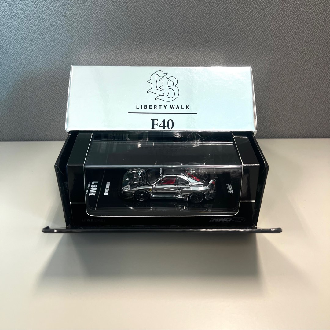 INNO64 Liberty WalK LB Ferrari F40 LBWK Chrome Silver 普通版 北京 中國國際模型博覽會 ...