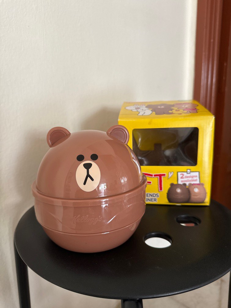 Line Friends Brown Cereal Container/Storage Box, Furniture & Home ...