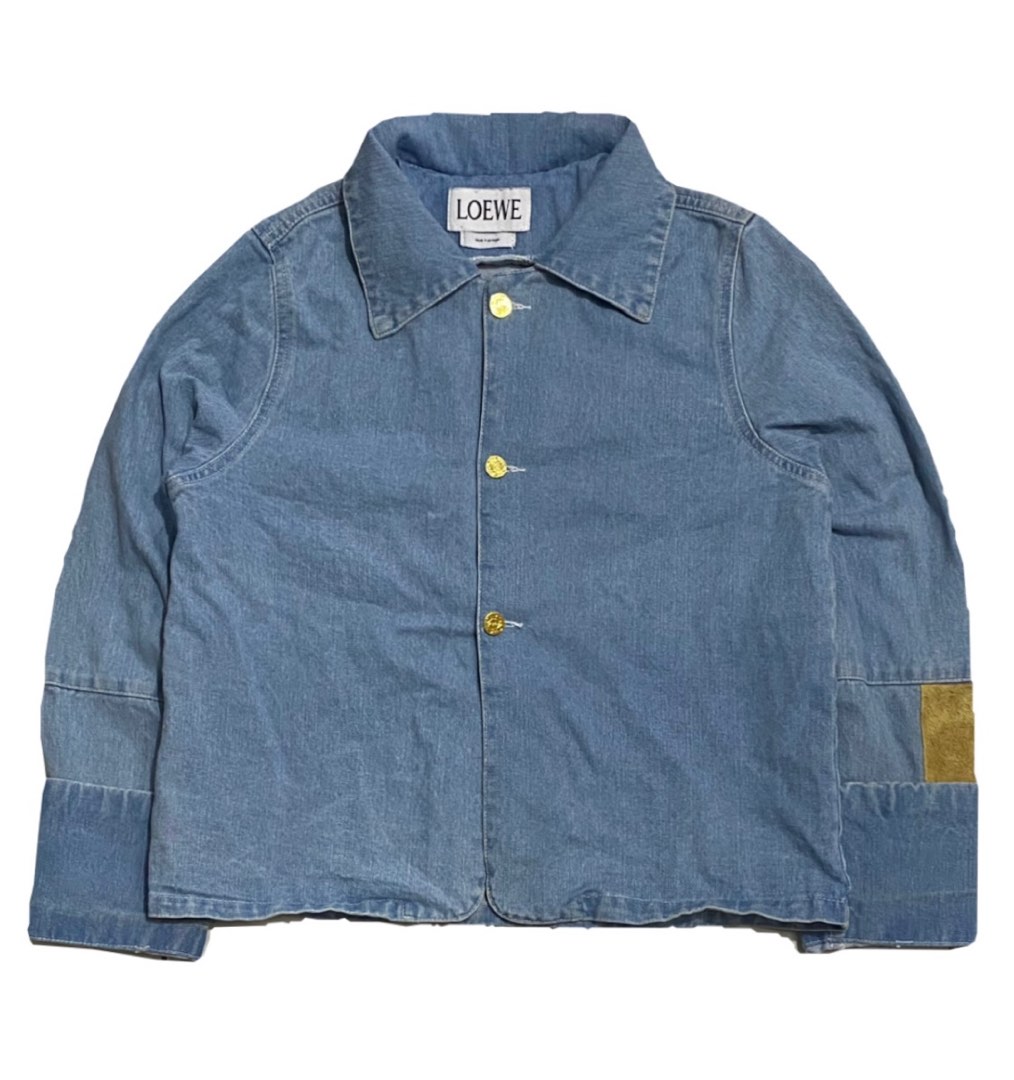 Loewe Cropped Denim Jacket, Women's Fashion, Coats, Jackets and ...