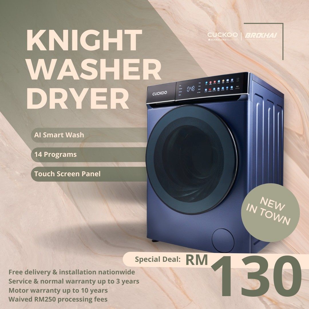 Mesin Basuh & Pengering Baju Cuckoo 2 in 1, TV & Home Appliances ...