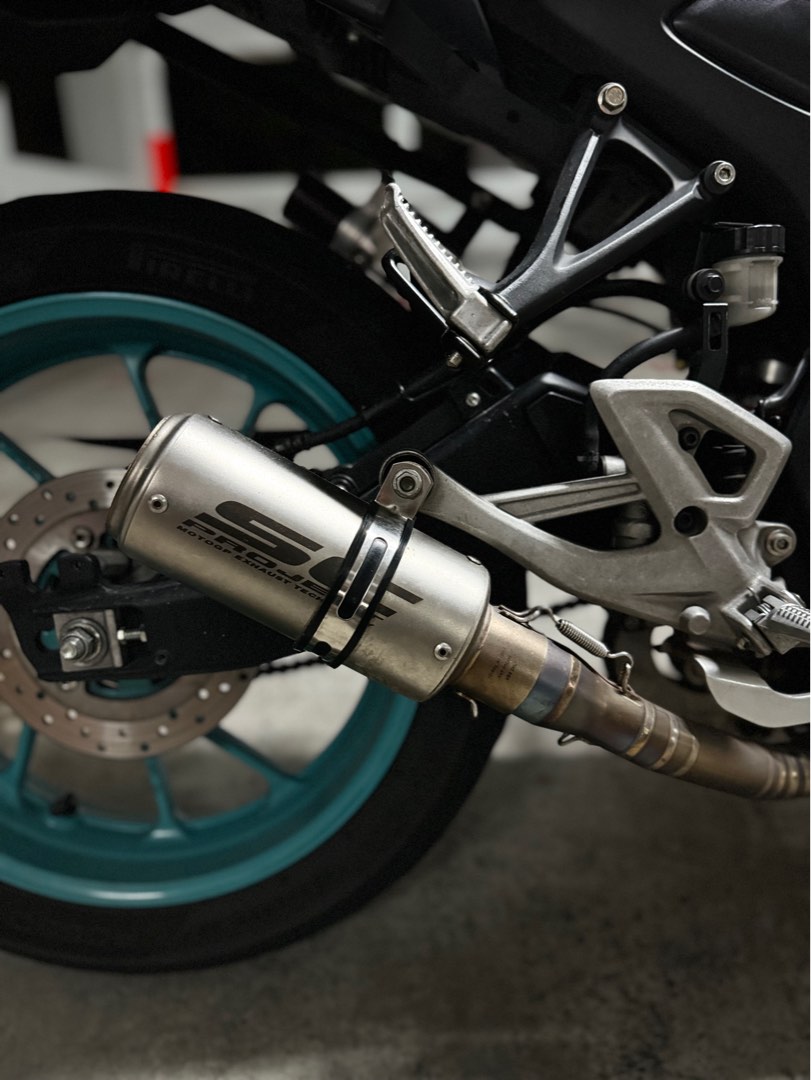 MT15 SC Project Full System Exhaust (Titanium), Motorcycles, Motorcycle ...