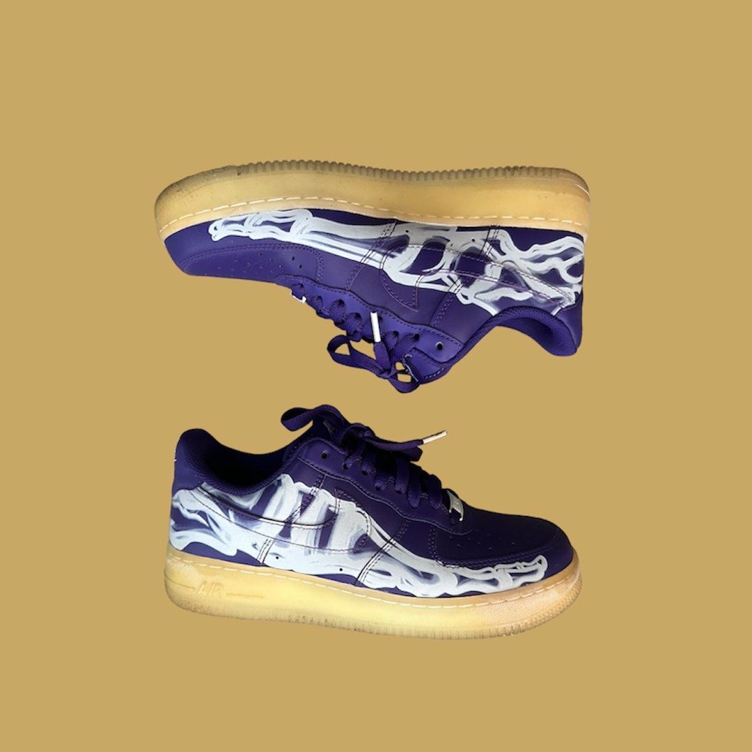 NIKE AF 1 SKELETON PUPRLE, Men's Fashion, Footwear, Sneakers on Carousell