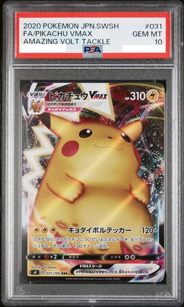 Pokemon TCG PSA10 Japanese Pikachu Vmax Amazing Volt Tackle RRR 031/100, Hobbies & Toys, Toys ...