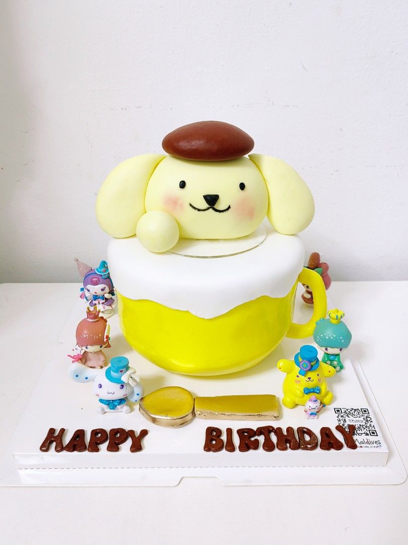 Pompompurin Birthday Cake, Food & Drinks, Homemade Bakes on Carousell