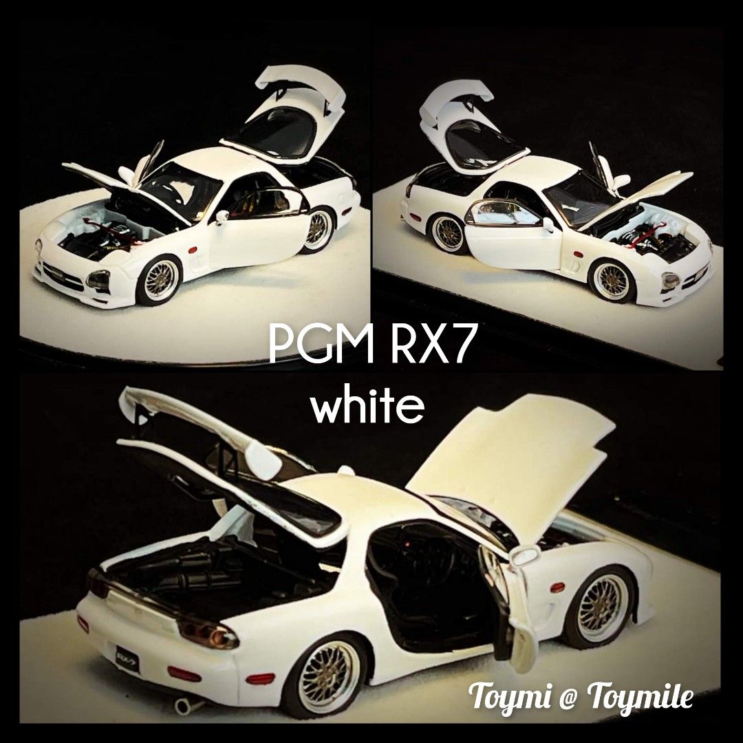 Preorders 1/64 PGM Mazda RX7 FD White Limited, Hobbies & Toys, Toys ...