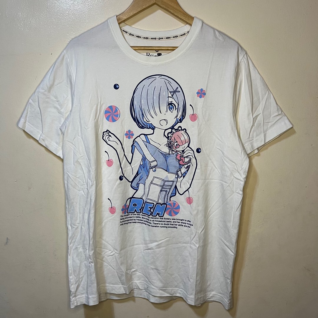 Re-Zero Rem Anime Shirt, Men's Fashion, Tops & Sets, Tshirts & Polo ...