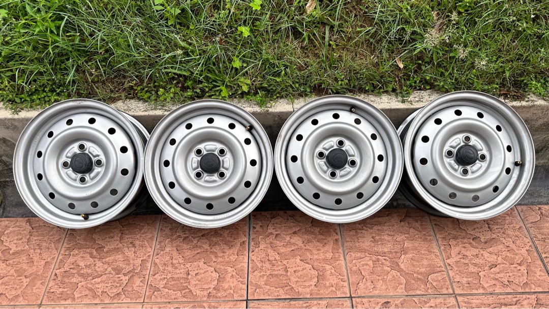 Rim Besi / Kompang Axia Rahmah 14 inci, Auto Accessories on Carousell