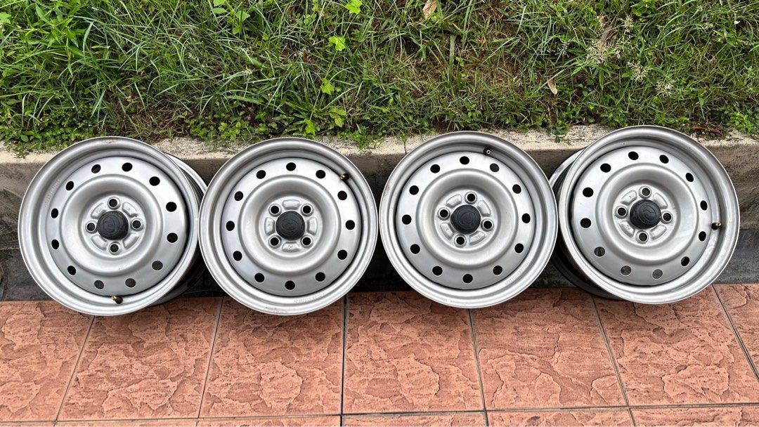 Rim Besi / Kompang Axia Rahmah 14 inci, Auto Accessories on Carousell