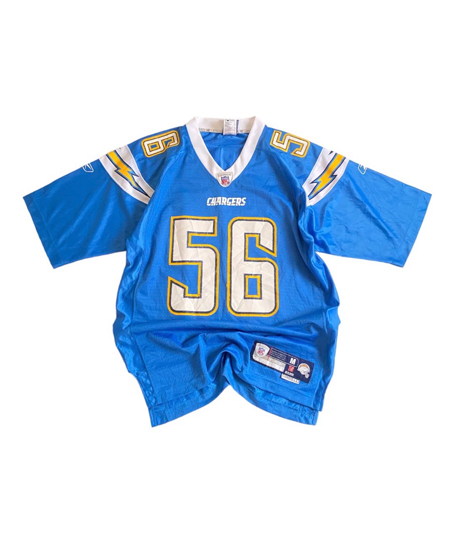 San Diego Chargers Shawn Merriman #56 Jersey Baby Blue Pro Sewn L+2 Vtg ...