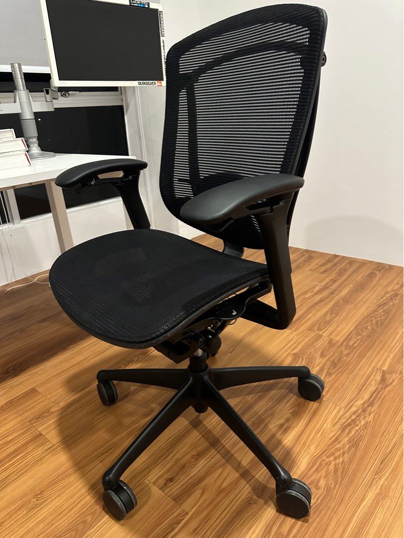 September sale Okamura contessa high end office chair full black ...