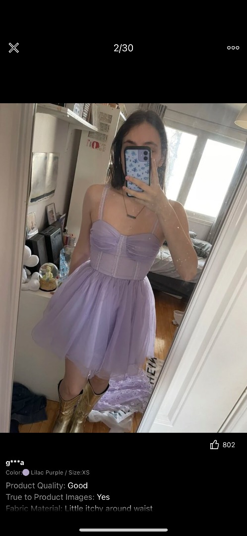Shein Purple Tutu Ballerina Dress / Violet concert party debut prom ...