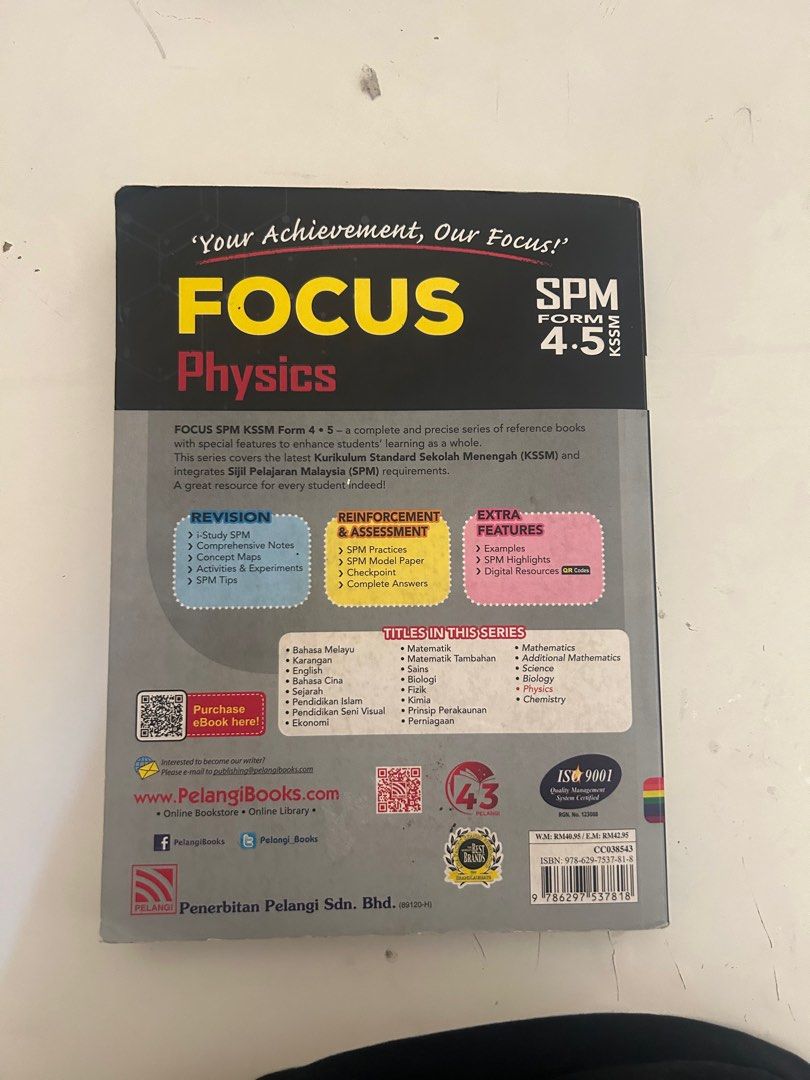 SPM KSSM FOCUS Physics Form 4 and Form 5 DLP, Hobbies & Toys, Books ...