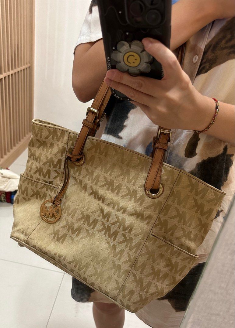 Tas michael kors MK coklat ORIGINAL, Fesyen Wanita, Tas & Dompet di ...