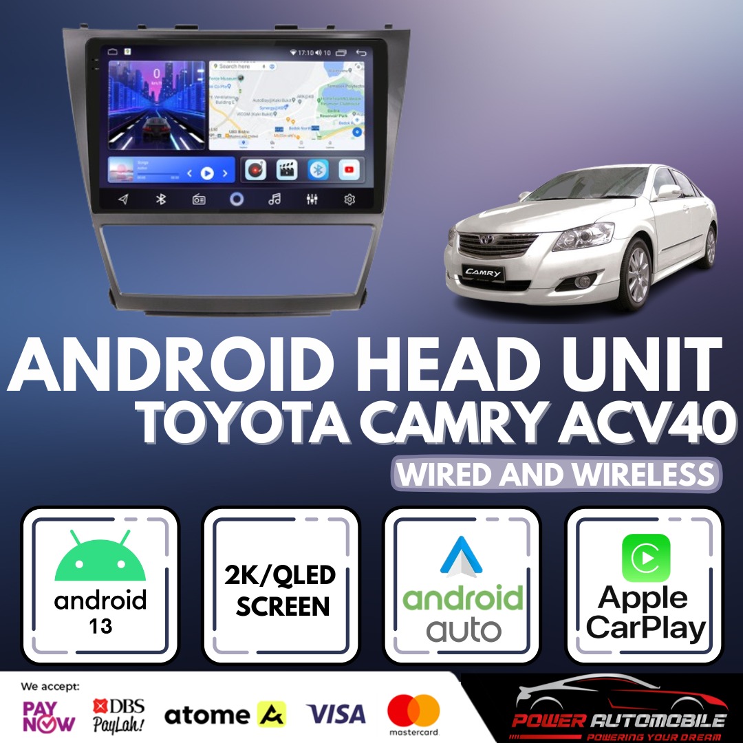 TOYOTA CAMRY ACV40 10 INCH 2K ANDROID 13 PLAYER HEADUNIT CAR RADIO ACCERSSORIES 4 CORE 8 CORE ...