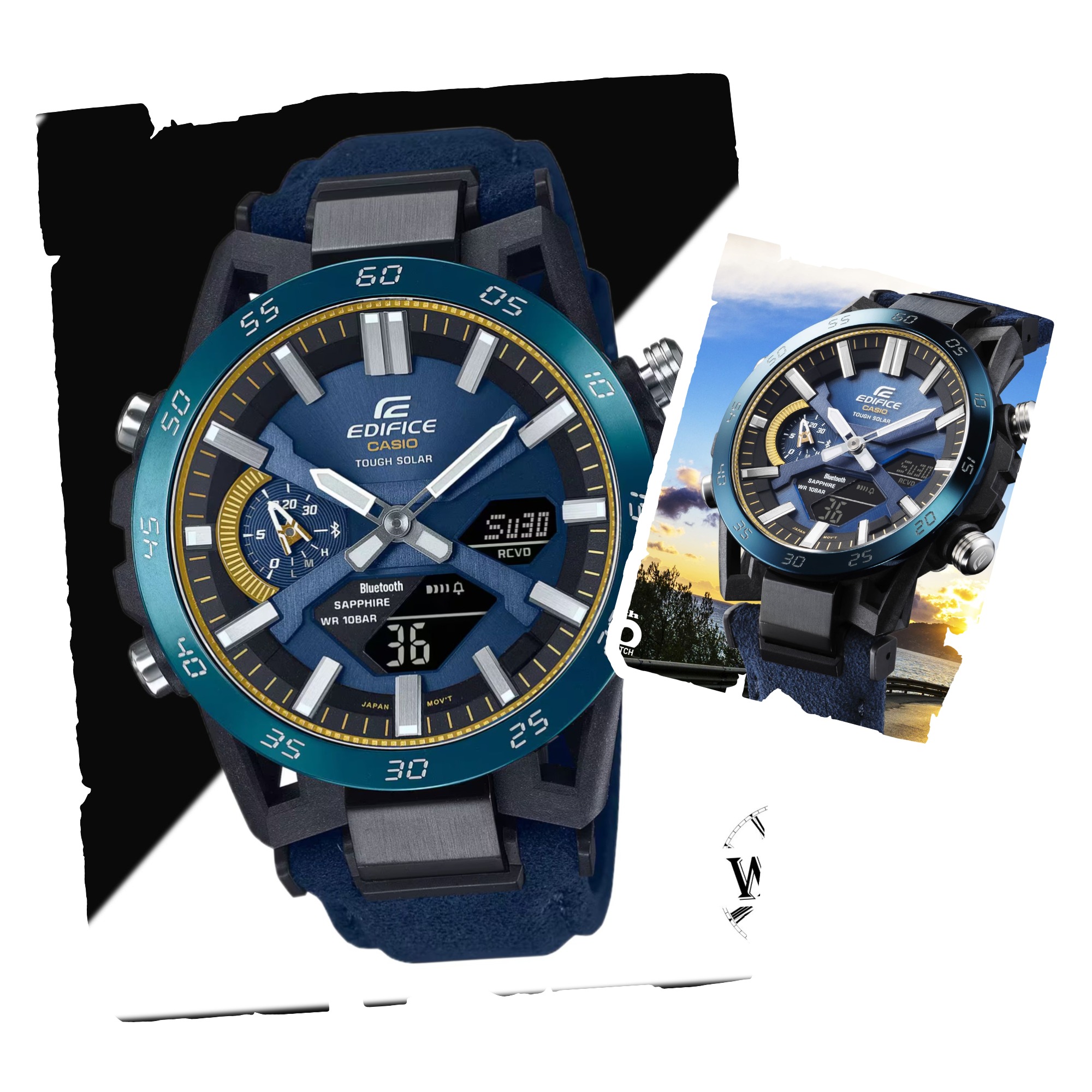 [WCO] ECB-2000SS-2A Casio Edifice x Sospensione ft. 50th Anniversary Men Casual Formal Round ...