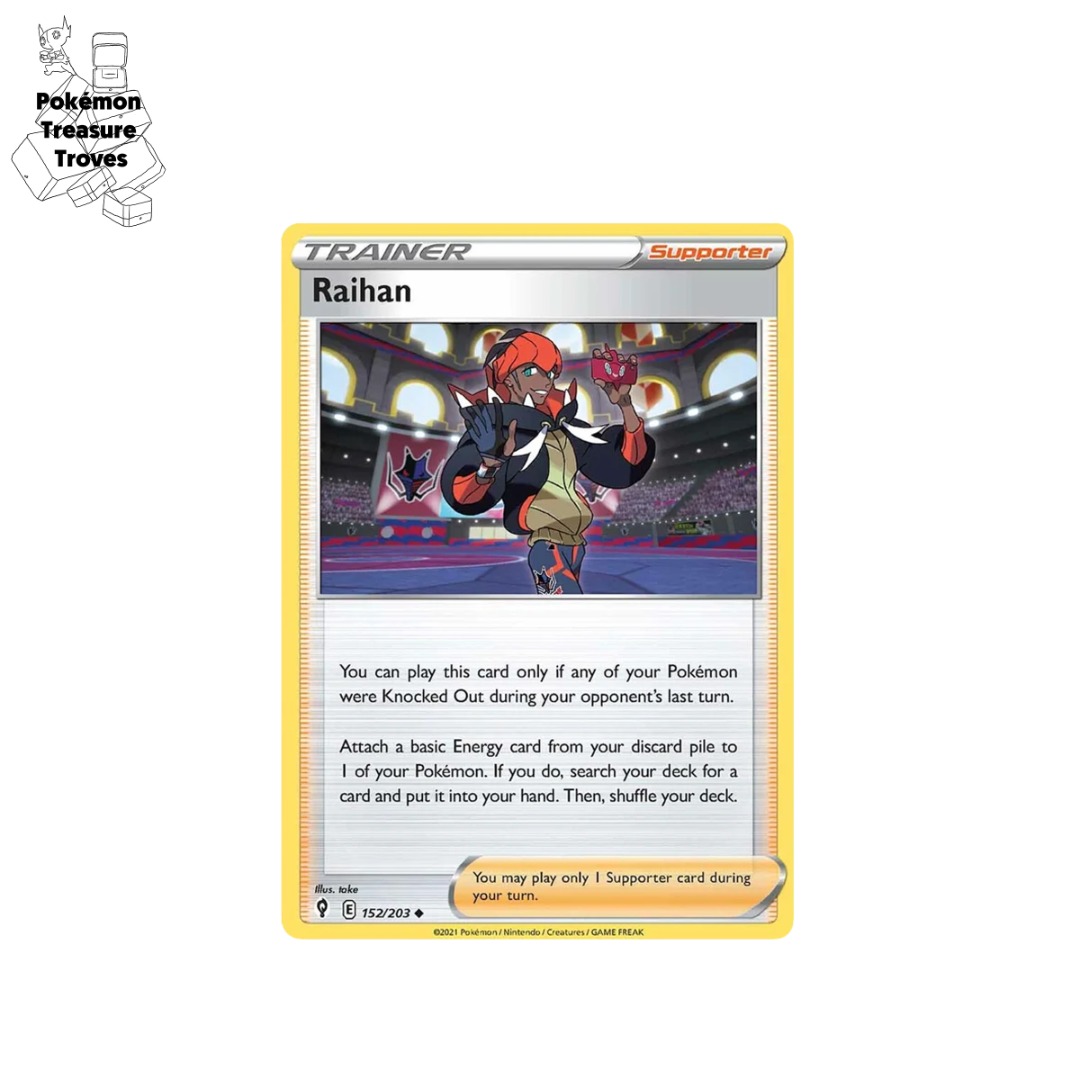 [$0.50] Pokemon Evolving Skies Trainer Raihan Card, Hobbies & Toys ...