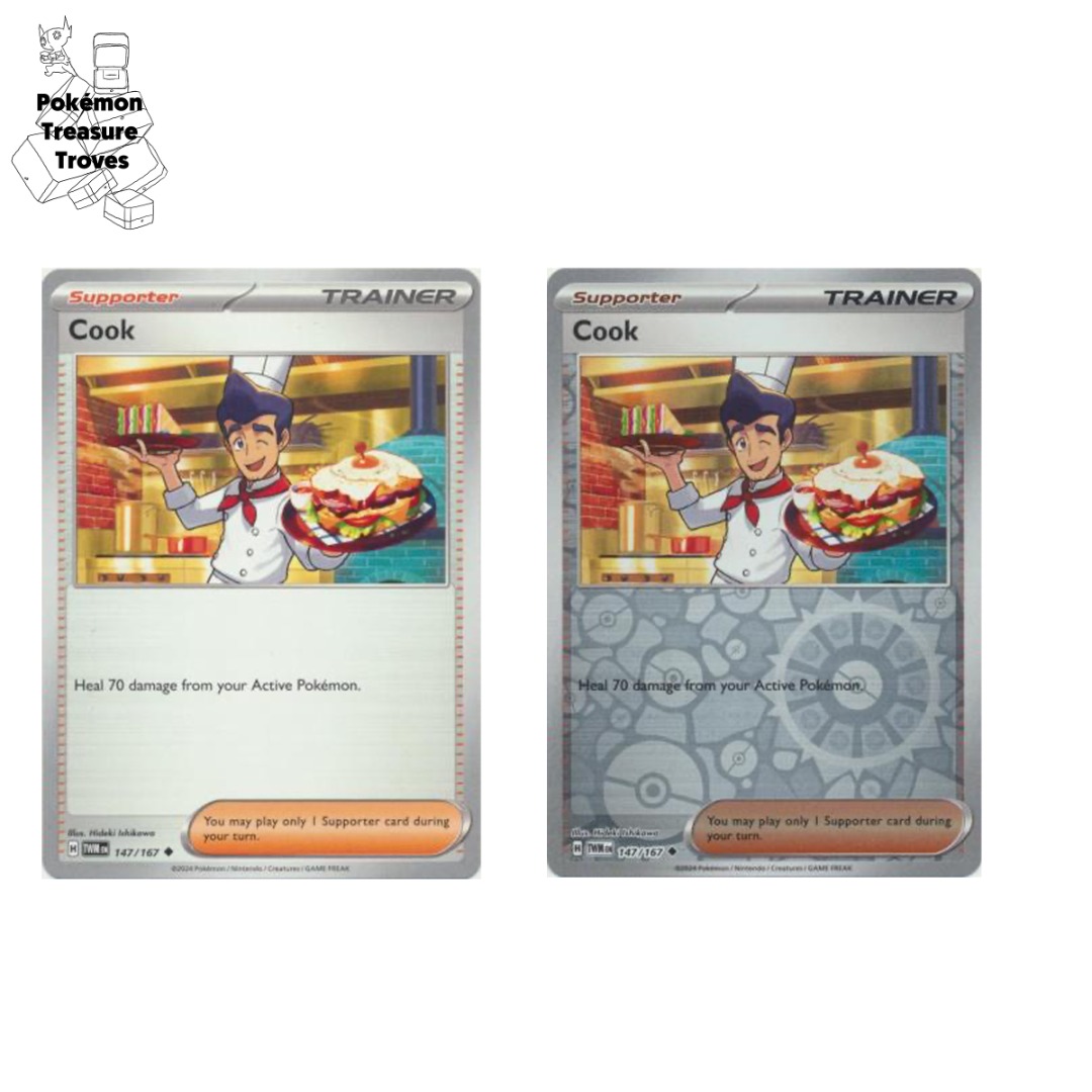 [$0.50] Pokemon Twilight Masquerade Cook Normal & Reverse Holo Card Set ...