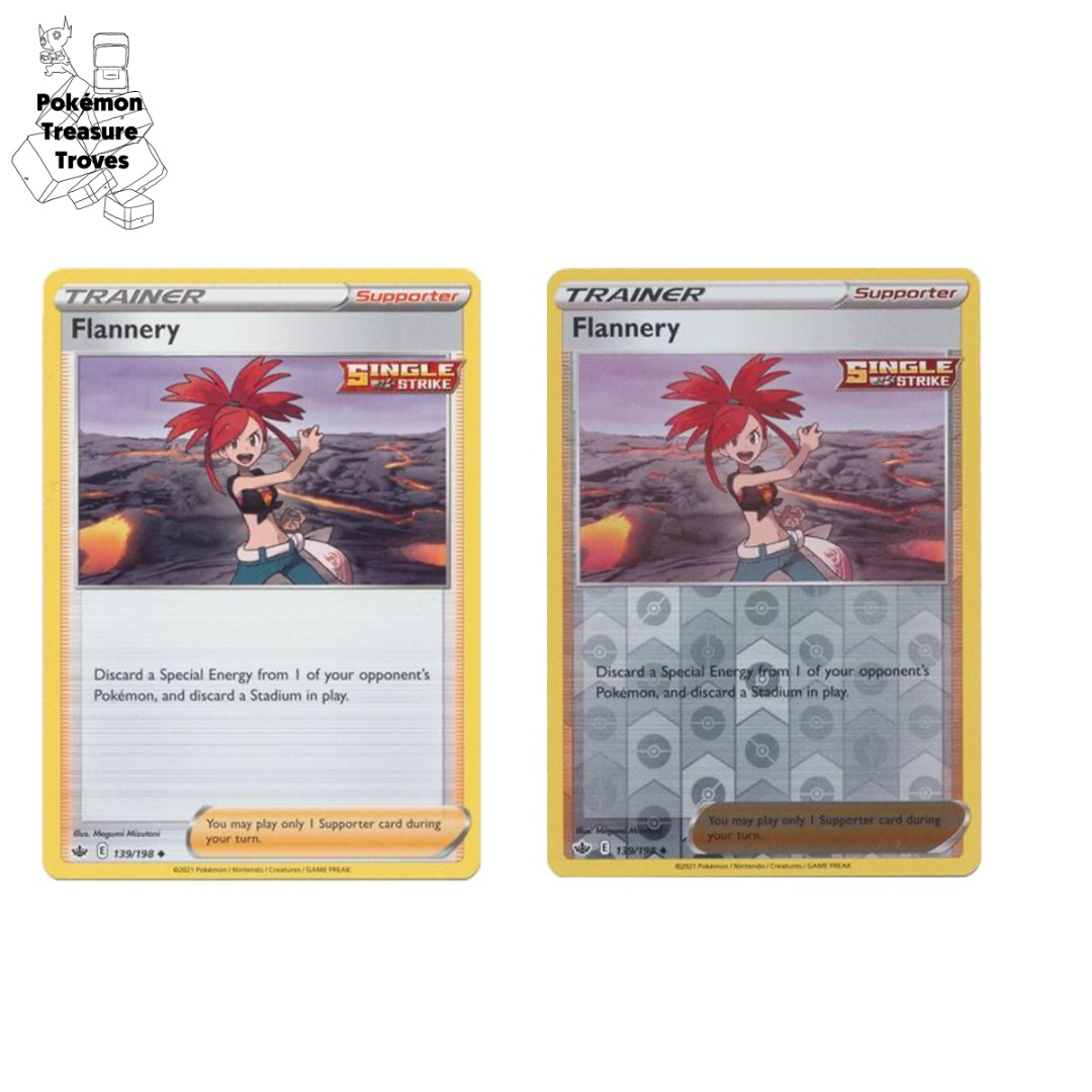 [$0.80] Pokemon Chilling Reign Trainer Flannery Normal & Reverse Holo ...