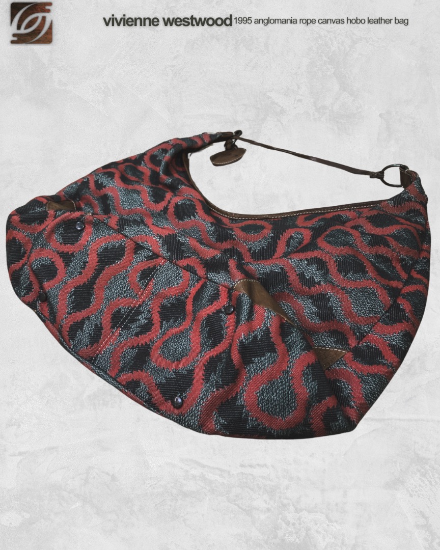 1995 Vivienne Westwood Anglomania Rope Canvas Leather Hobo Bag, Women's ...