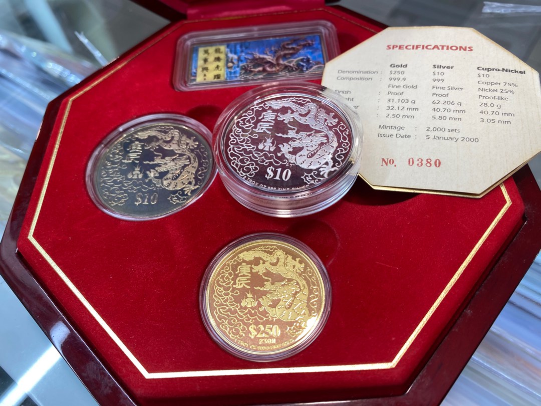 2000 Dragon Gold Coin Set, Hobbies & Toys, Memorabilia & Collectibles ...
