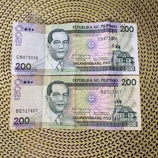 One peso Dr Jose Rizal Philippines old paper bills and one peso Andes ...