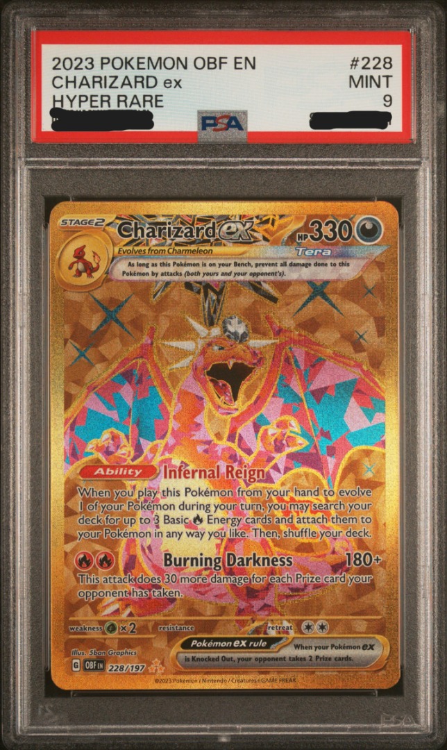 2023 POKEMON OBF EN CHARIZARD EX HYPER RARE [PSA 9], Hobbies & Toys ...
