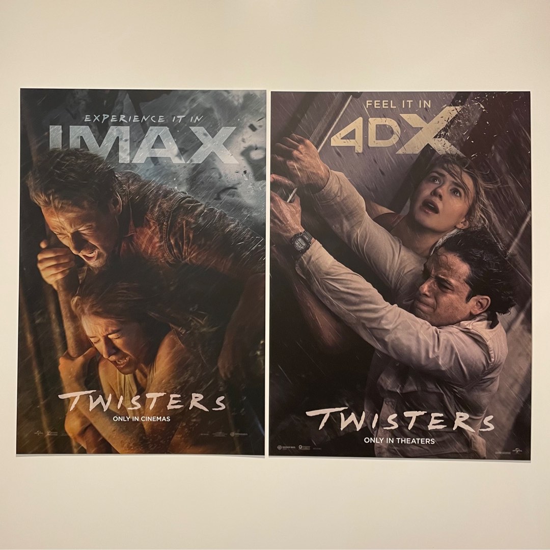 《龍捲風 Twisters》2024 IMAX 4DX A3 電影海報 Poster, 興趣及遊戲, 收藏品及紀念品, 郵票及印刷品 - Carousell