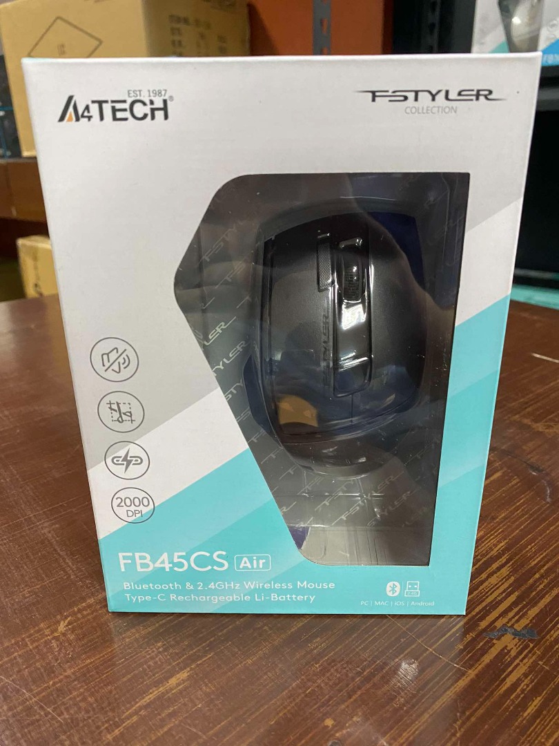 A4Tech FB45CS Air2 Fstyler Bluetooth & Wireless Rechargeable Silent ...
