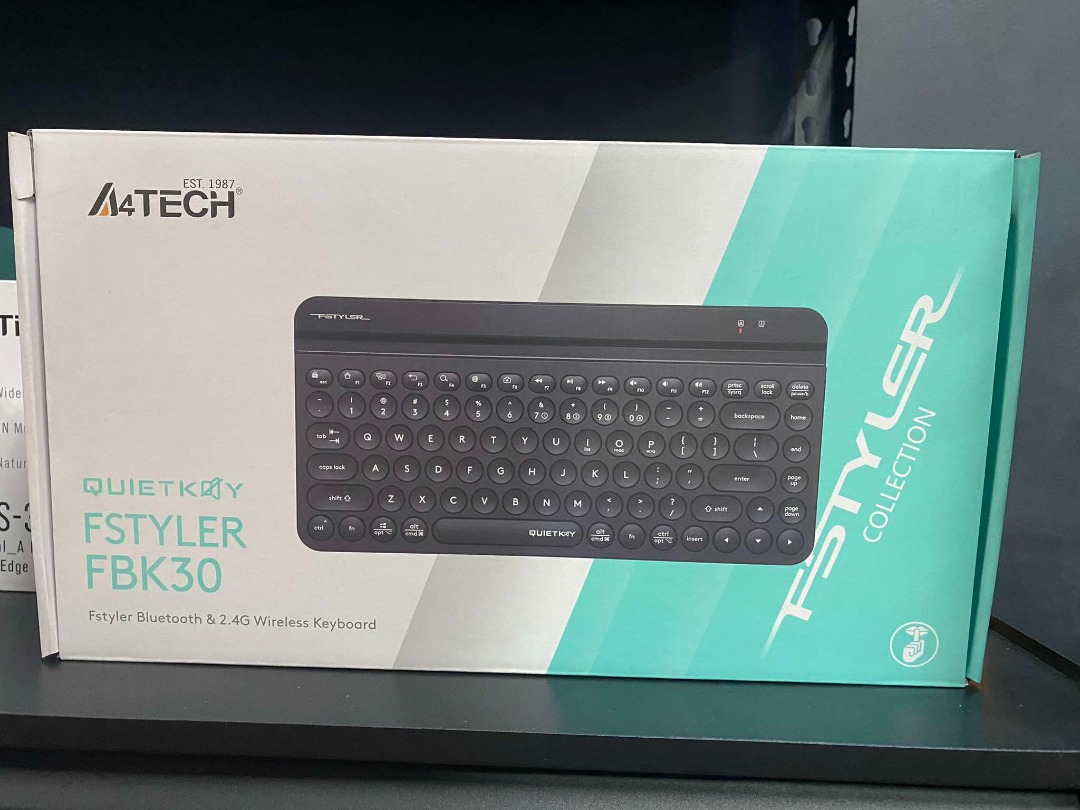 A4tech FBK30 Fstyler Bluetooth & Wireless QuietKey Silent Compact ...