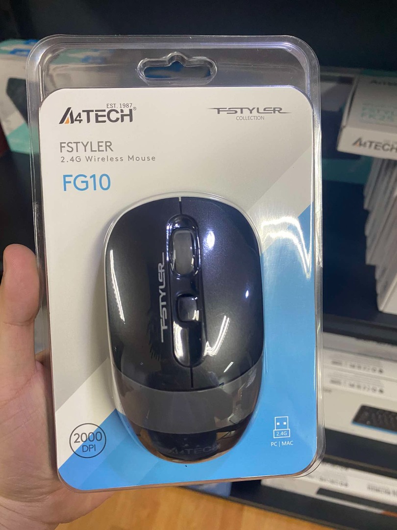 A4Tech FG10 Fstyler Wireless Mouse Grey, Computers & Tech, Parts ...
