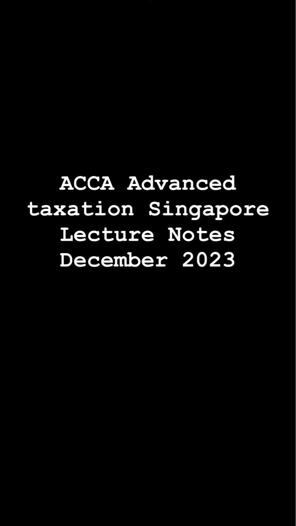 ACCA P6 Advance Taxation (SGP), Hobbies & Toys, Books & Magazines, Assessment Books on Carousell