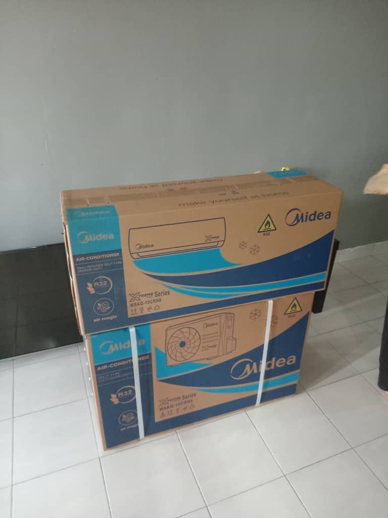 Aircond Murah Siap Pasang Midea 1.0hp Non Inverter Harga Siap Pasang Aircond, TV & Home ...