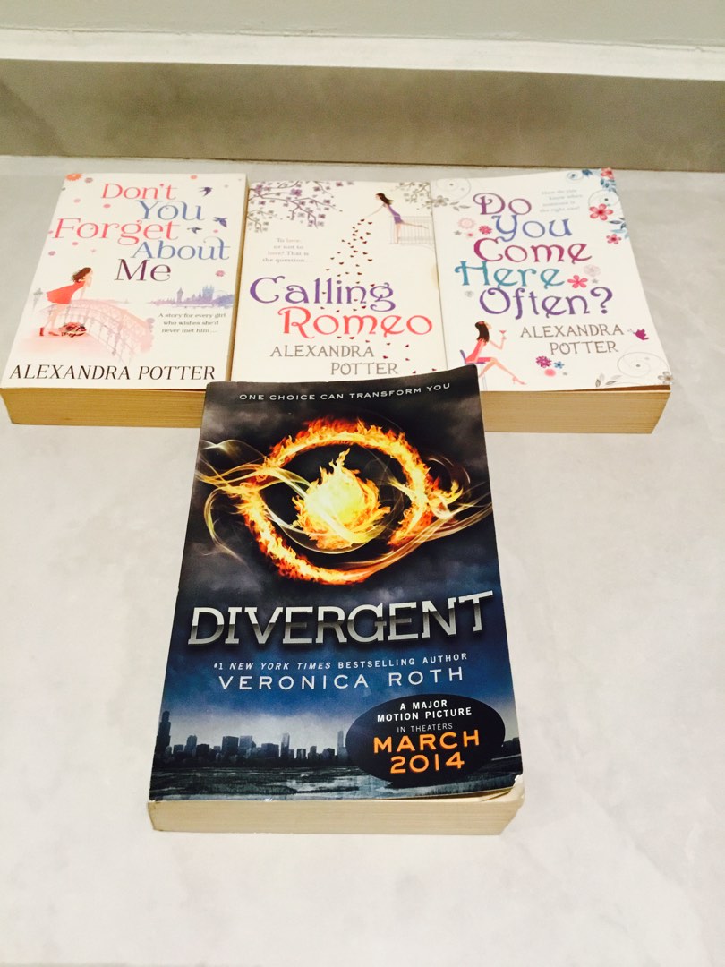 Alexandra Potter Novels / Divergent by Veronica Roth, Hobbies & Toys ...