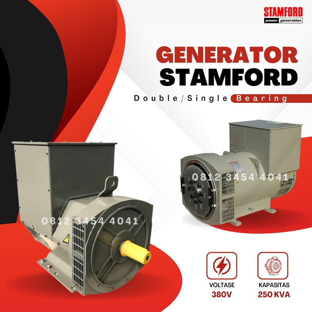 Alternator Stamford 250 kva - Generator Genset 200kw, Motor di Carousell