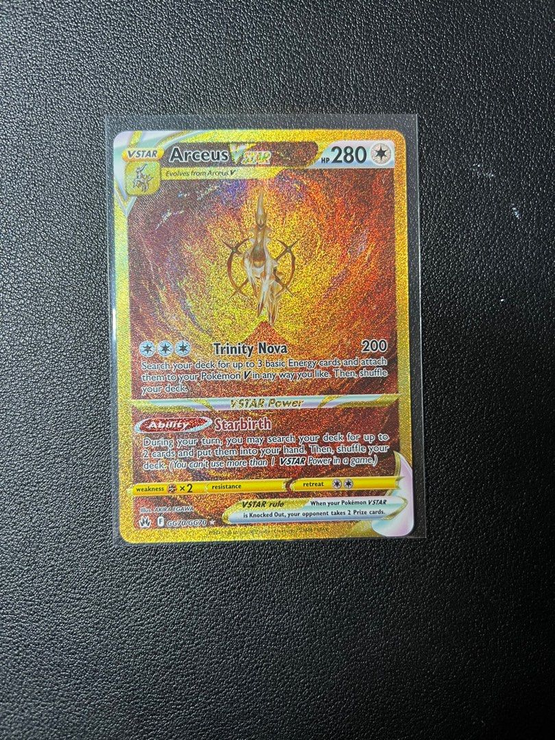 Arceus Vstar Gold GG crown zenith Pokémon Pokemon, Hobbies & Toys, Toys ...