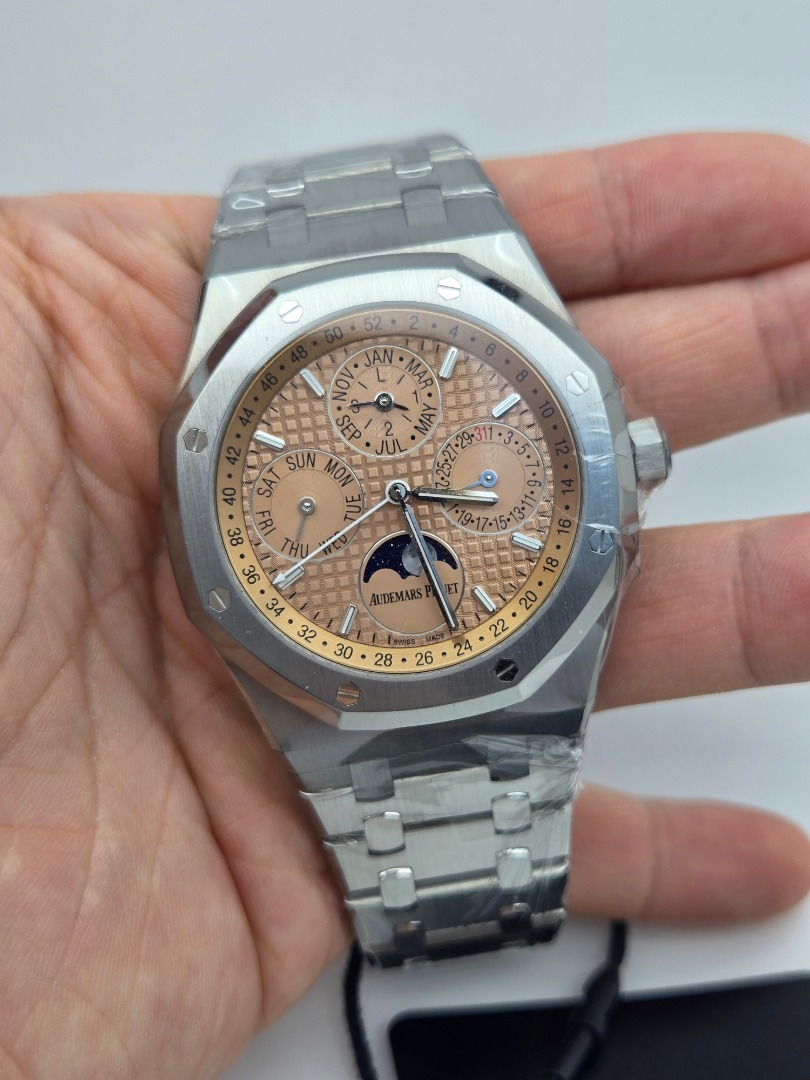 Audemars Piguet Royal Oak Perpetual Calendar Titanium Salmon 1 of 300 ...