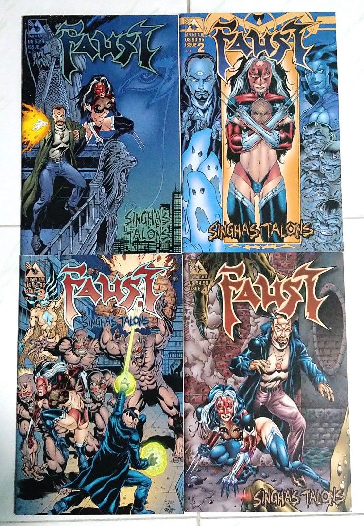 AVATAR PRESS COMICS - FAUST : SINGHA'S TALONS #1-4 (COMPLETE), Hobbies & Toys, Books & Magazines ...